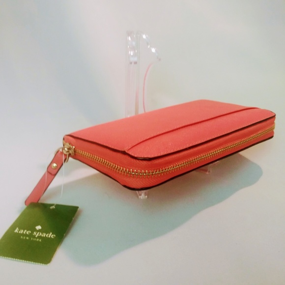 kate spade | Bags | New Kate Spade Large Masie Pink Orange Wallet Nwt ...